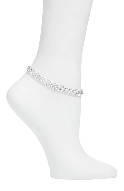 Jenny Bird Francis Mesh Chain Anklet - Silver