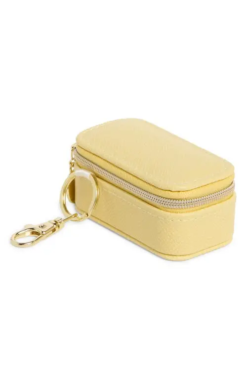Nordstrom Mini Travel Jewelry Case Key Chain - Butter Yellow