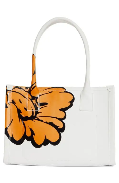 CHRISTIAN LOUBOUTIN X Shun Sudo Small My Side Button Flower Leather Tote