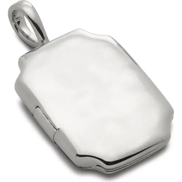 Monica Vinader Signature Locket Pendant - Silver
