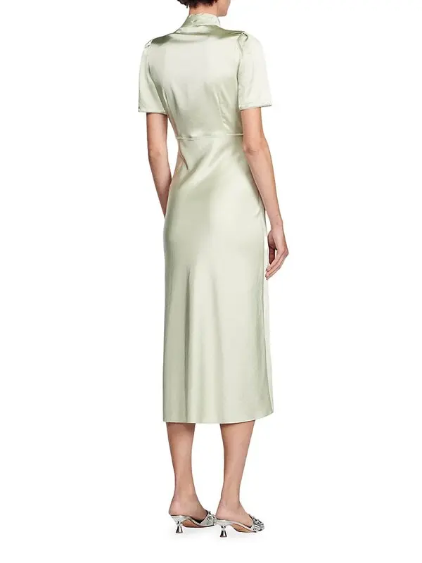 green emerald velvet dress SANDRO DAY DREAM MAXI DRESS IN VISCOSE-KNIT MAXI DRESS - Green main image 0