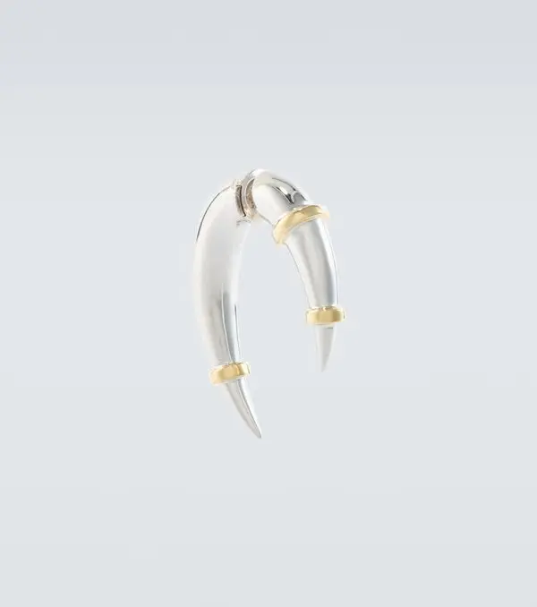 RAINBOW K Horn Single Earring - Silver