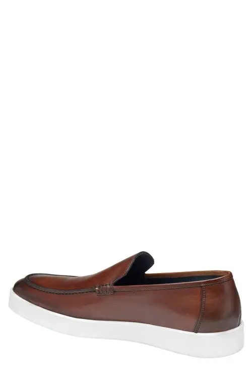Johnston & Murphy Collection Bolivar Moc Toe Slip-on Sneaker - Brown Italian Calfskin
