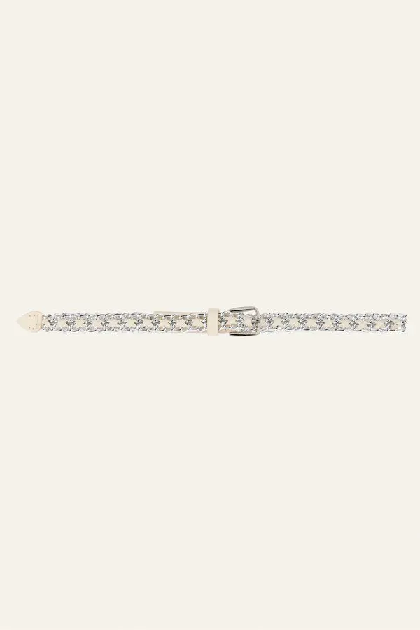 Ba&sh Brooke Braided Belt - White