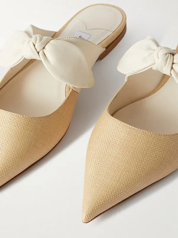 Jimmy Choo Rali Bow-Embellished Mules In Neutrals - 50% Off