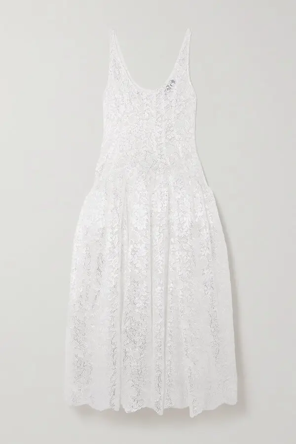 knee length dresses for ladies Metallic Sequin Lace Midi Dress main image 0