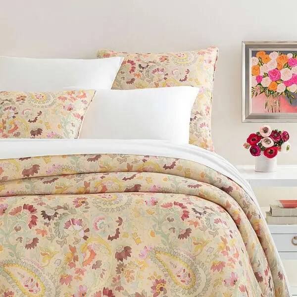 ANNIE SELKE Ines Linen Duvet Cover, Full Queen - Multi