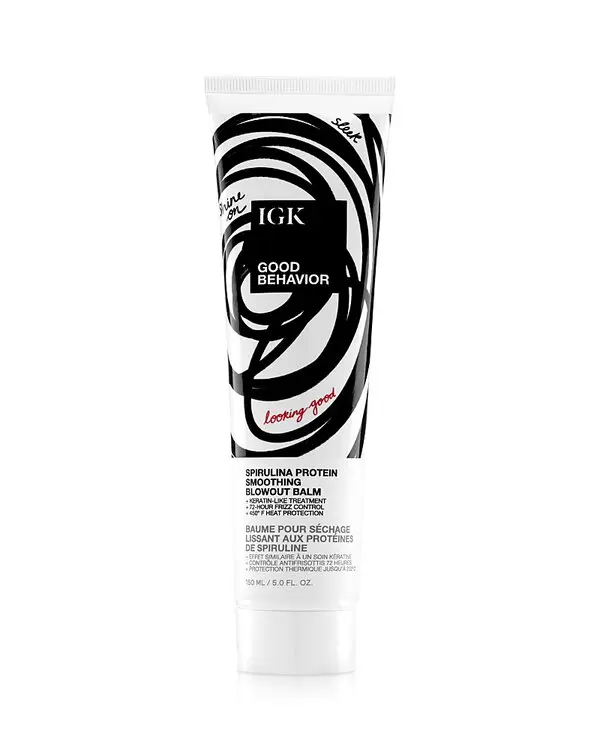 IGK Good Behavior Spirulina Protein Smoothing Blowout Balm 5 Oz - No Color