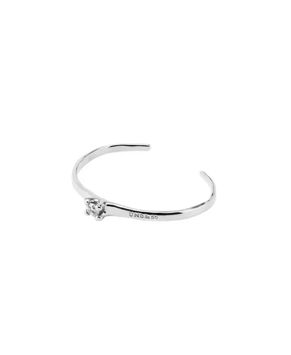 UNODE50 Sterling-plated Cuff Bracelet With Cubic Zirconia