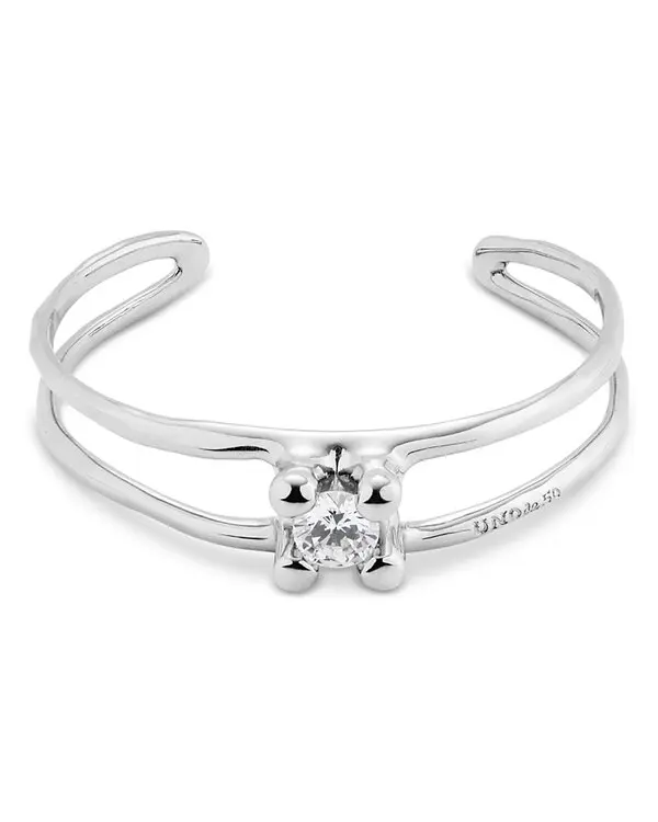 UNODE50 Rigid Bracelet With Crystal - Silver