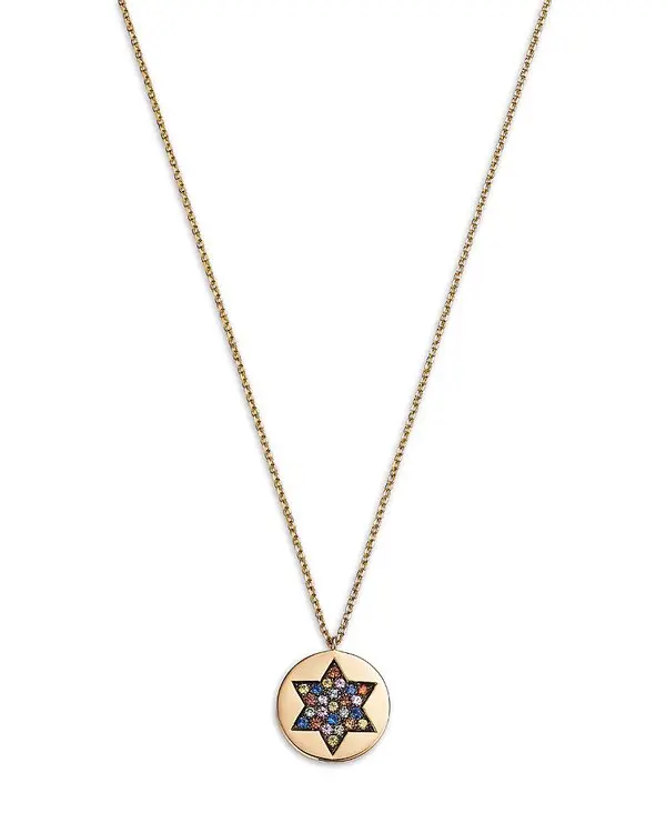 Bloomingdale'S Sapphire Star Of David Pendant Necklace - Multi/gold
