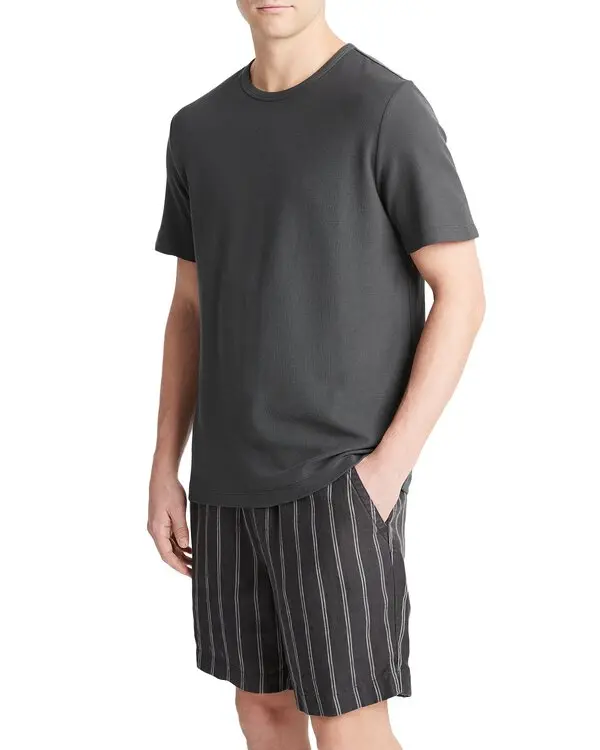 Vince Pima Cotton Pique Tee - Soft Black