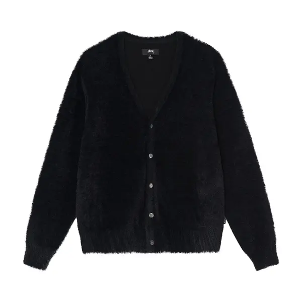 StÜssy Shaggy Cardigan - Black