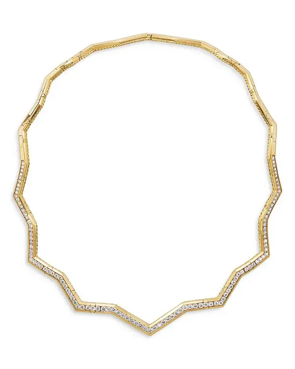David Yurman Stax Zig Zag Necklace - Gold