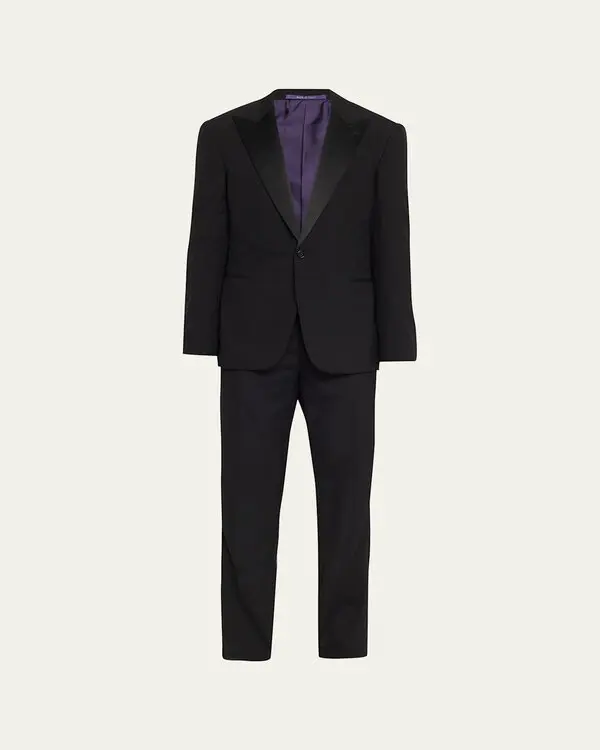 Ralph Lauren Polo Tailored Wool Barathea Tuxedo - Black
