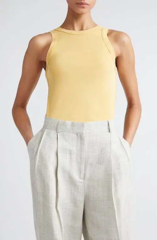 TOTEME Fluid Jersey Sleeveless Top - Cornsilk