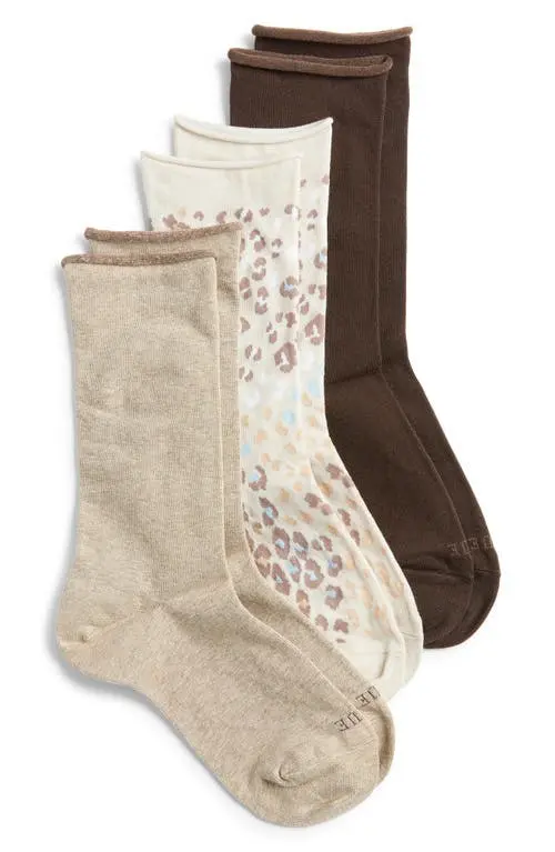 Hue Socks 3-pack - Cream Animal