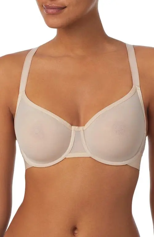 Dkny Sheer Mesh Unlined Bra - Cashmere