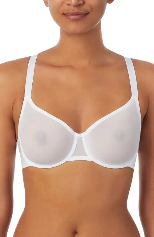 Dkny Sheer Mesh Unlined Bra - White