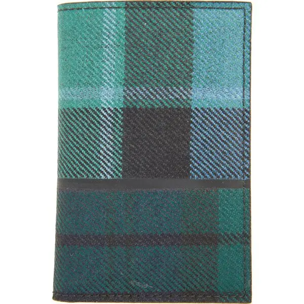 Comme Des Garçons Tartan Patchwork Card Case - Green