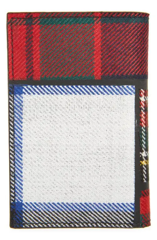 Comme Des Garçons Tartan Patchwork Card Case - Red