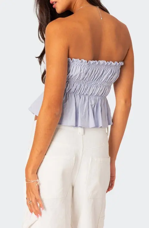EDIKTED Katherine Smocked Crop Top