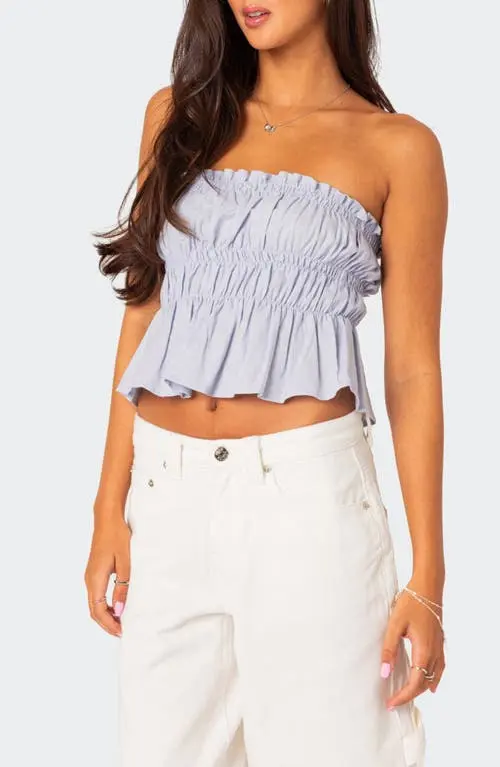 EDIKTED Katherine Smocked Crop Top