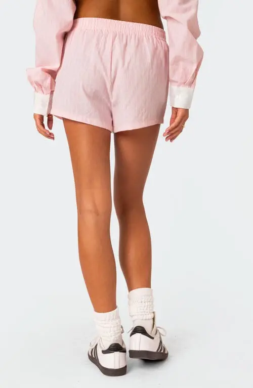EDIKTED Lea Cotton-blend Board/boxer Shorts - Light-pink