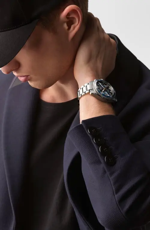 LONGINES Spirit Flyback Chronograph Bracelet Watch - Blue