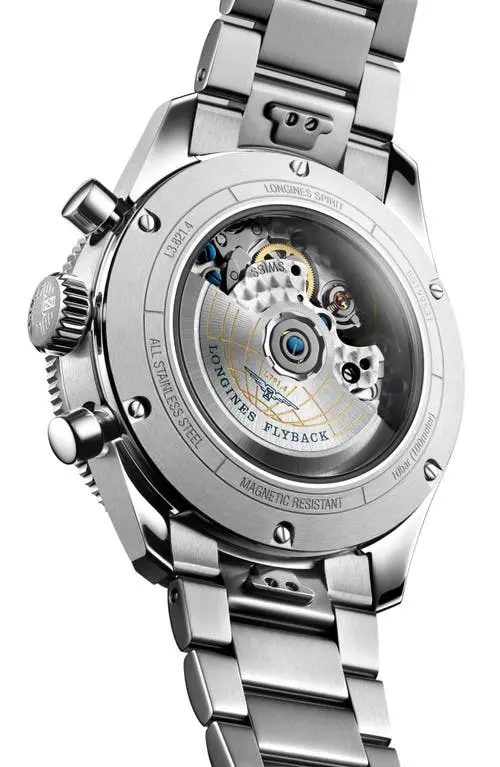 LONGINES Spirit Flyback Chronograph Bracelet Watch - Blue