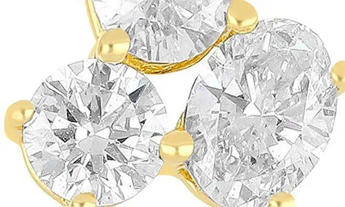 Ef Collection Triple Diamond Cluster Stud Earrings
