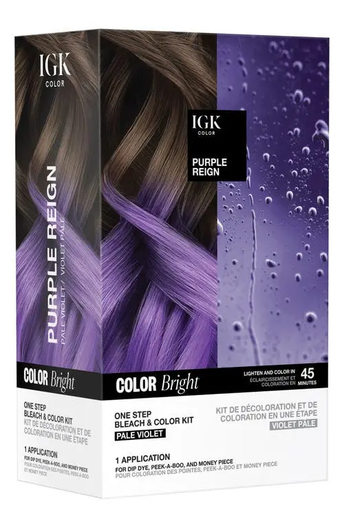 IGK Color Bright One Step Bleach & Color Kitpurple Reign: