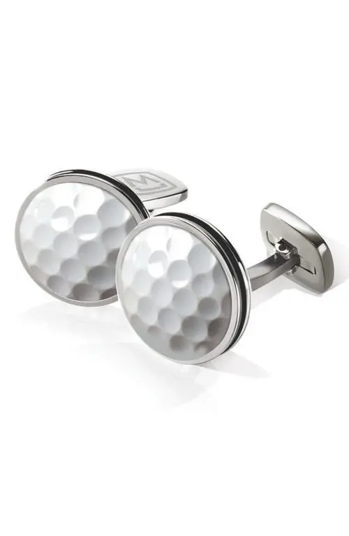 M-CLIP® Golf Ball Cuff Links - Stainless Steel/white