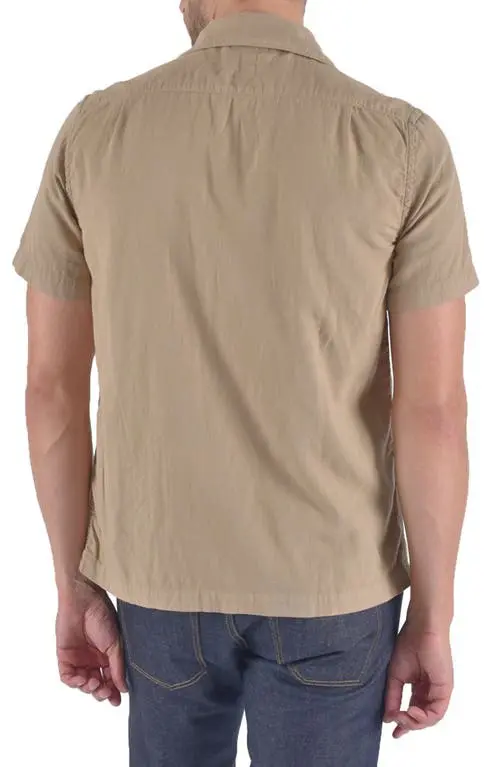 HIROSHI KATO The Wrench Solid Double Gauze Camp Shirt - Sand