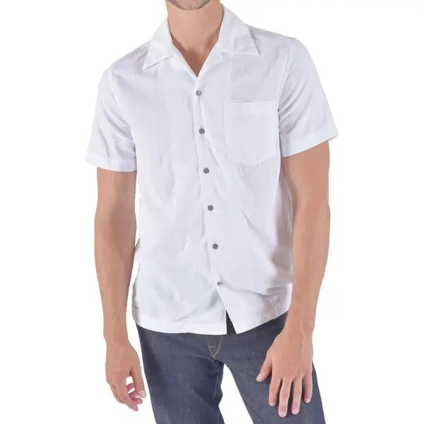 HIROSHI KATO The Wrench Solid Double Gauze Camp Shirt - White