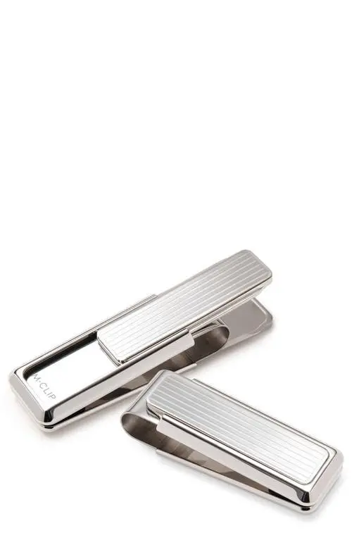 M-CLIP® Monterey Alligator Money Clip - Metallic Silver