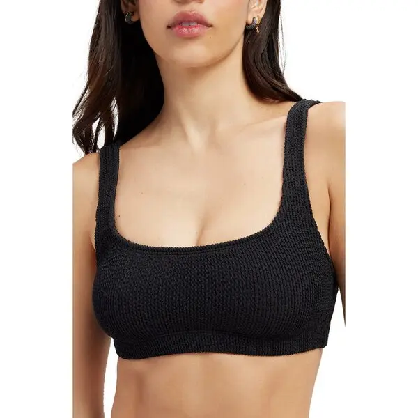 Good American Always Fits Scoop Bikini Top - Black002