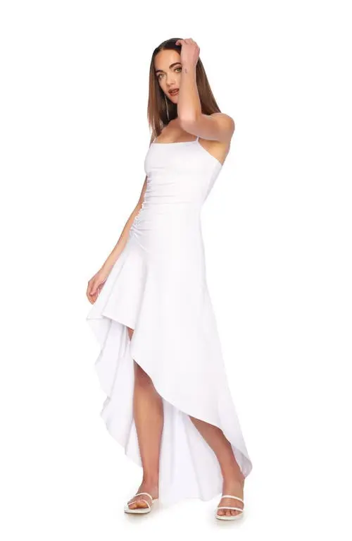 Susana Monaco Ruched High-low Midi Dress