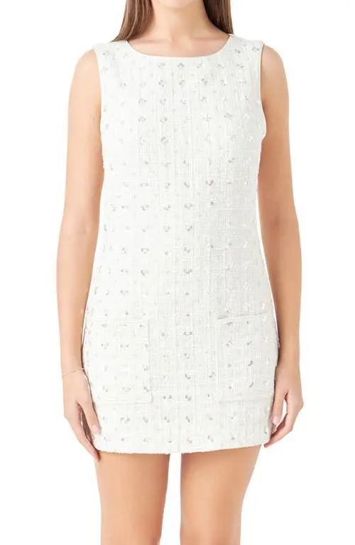 Endless Rose Sequin Tweed Minidress