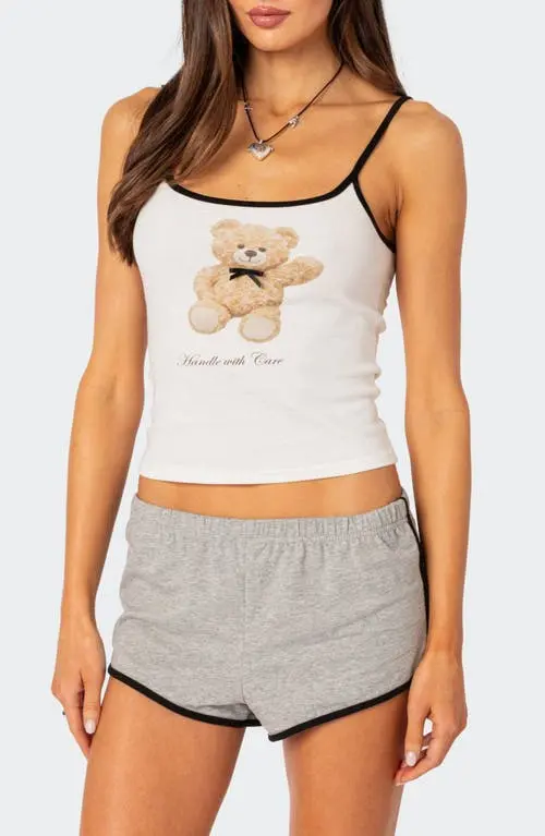 EDIKTED Klara Graphic Camisole - White