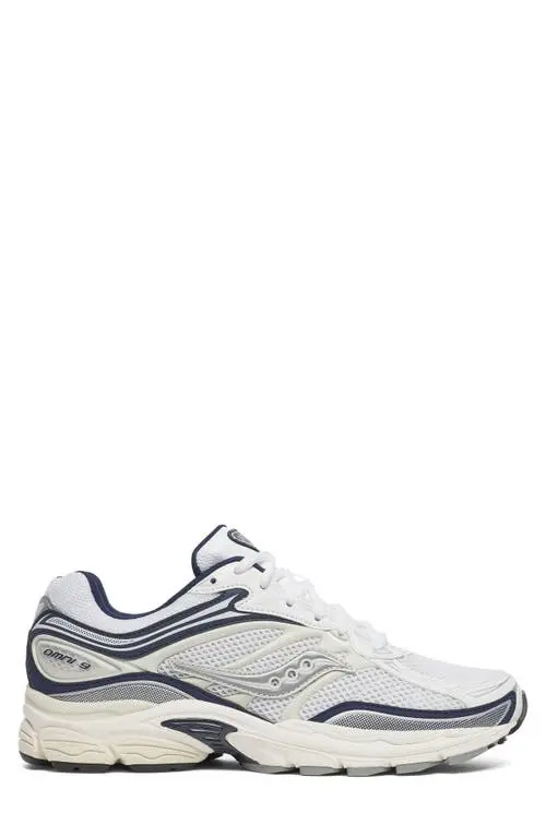 Saucony Gender Inclusive Progrid Omni Sneaker - White/navy