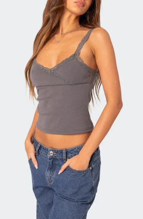 EDIKTED Amilia Lace Trim Tank