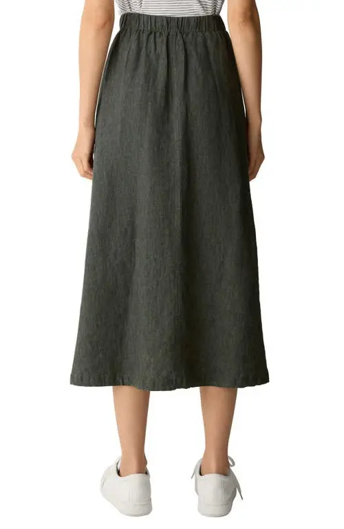 Eileen Fisher Organic Linen Cargo A-line Skirt