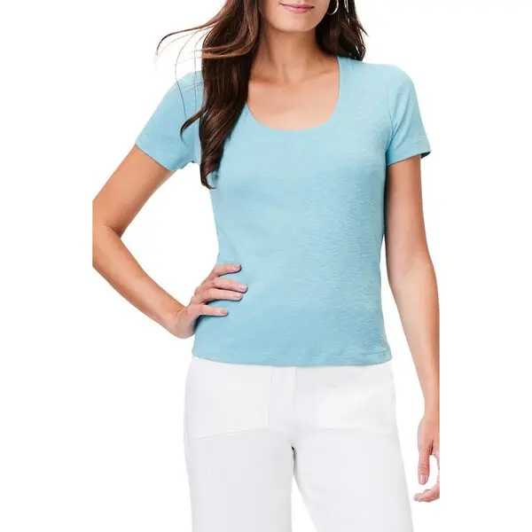 NIC+ZOE Scoop Neck Cotton Blend T-shirt