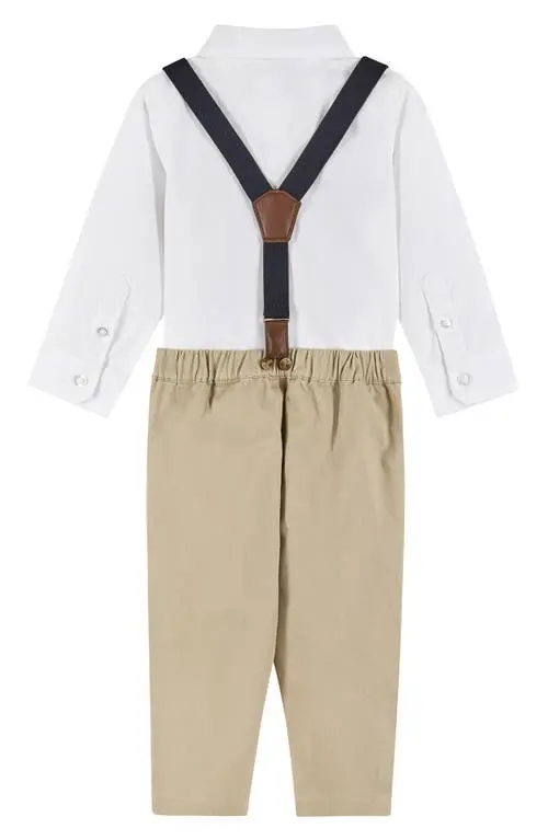 Andy & Evan Button-up Shirt, Suspenders, Pants And Bow Tie Set