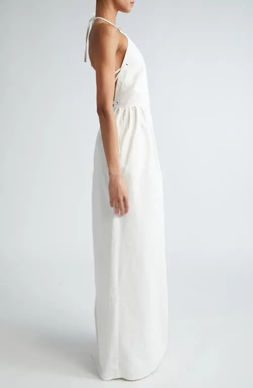 Max Mara Europa Cotton Halter Gown