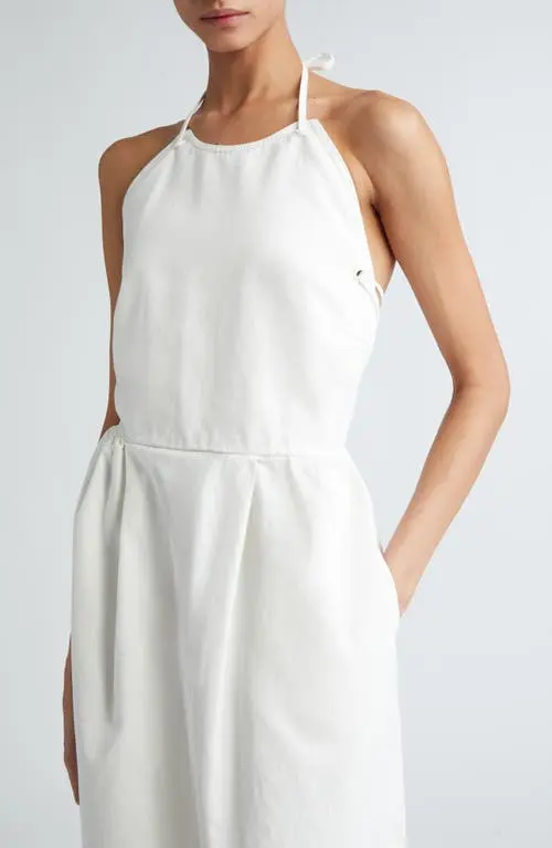 Max Mara Europa Cotton Halter Gown