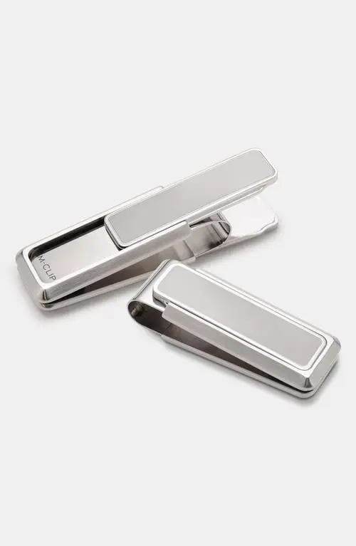 M-Clip® Polished Border Money Clip - Silver