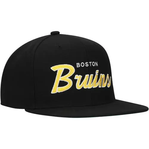 Mitchell & Ness Boston Bruins Core Team Script 2.0 Snapback Cap