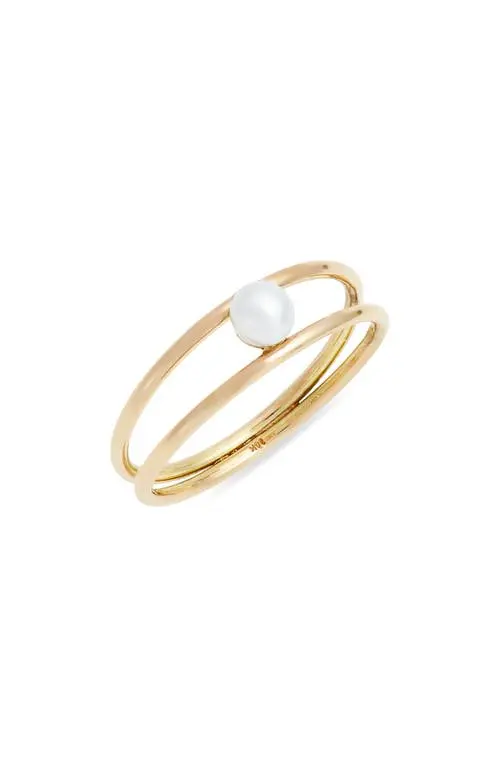 POPPY FINCH Cultured Pearl 14k Gold Ring - 14kyg